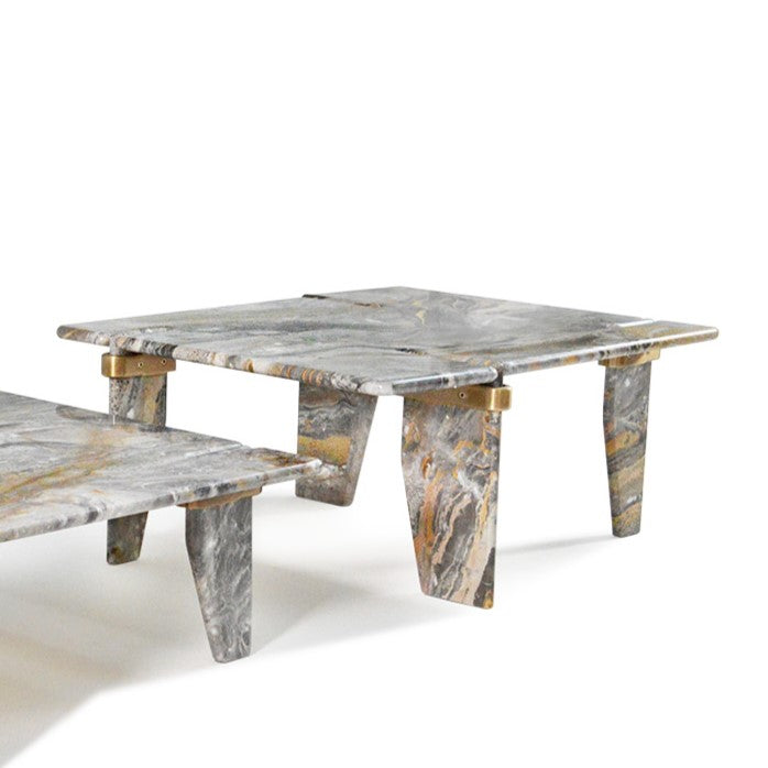 Overlap Coffee Table w/ marble finish – Ergonomia Furniture