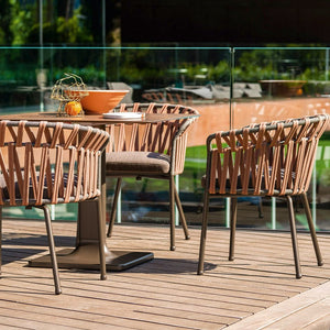 EMMA Cross Dining Armchair - Contract Quality Outdoor Dining Chair ...