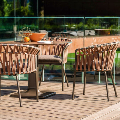 EMMA Cross Dining Armchair - Contract Quality Outdoor Dining Chair ...