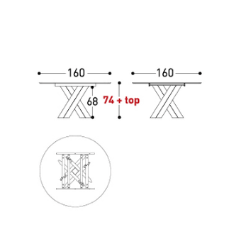 SYSTEM STAR Circular Fixed Table Ø160 – Ergonomia Furniture